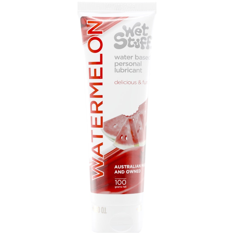 Wet Stuff Watermelon Water Based Flavoured Lubricant 100g Tube – Adult ...